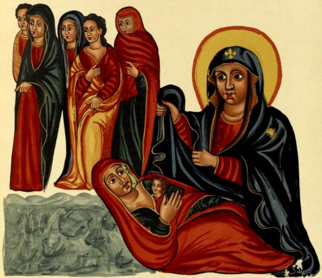 The Virgin Mary and the Woman who was about to bring forth ...